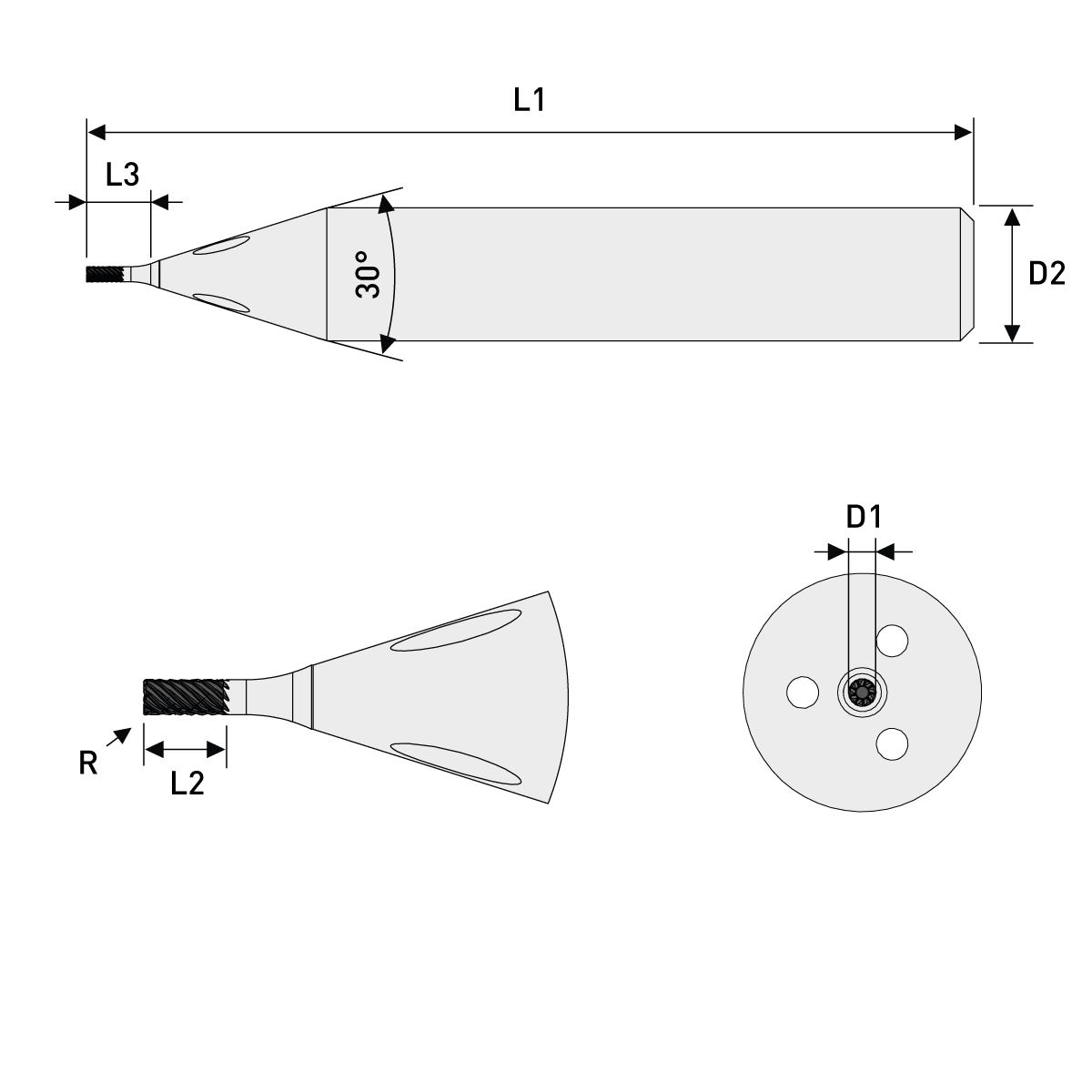 Solid Corner End Mill PCD Ø0,60 | DTS GmbH | DTS Diamond Tooling Systems