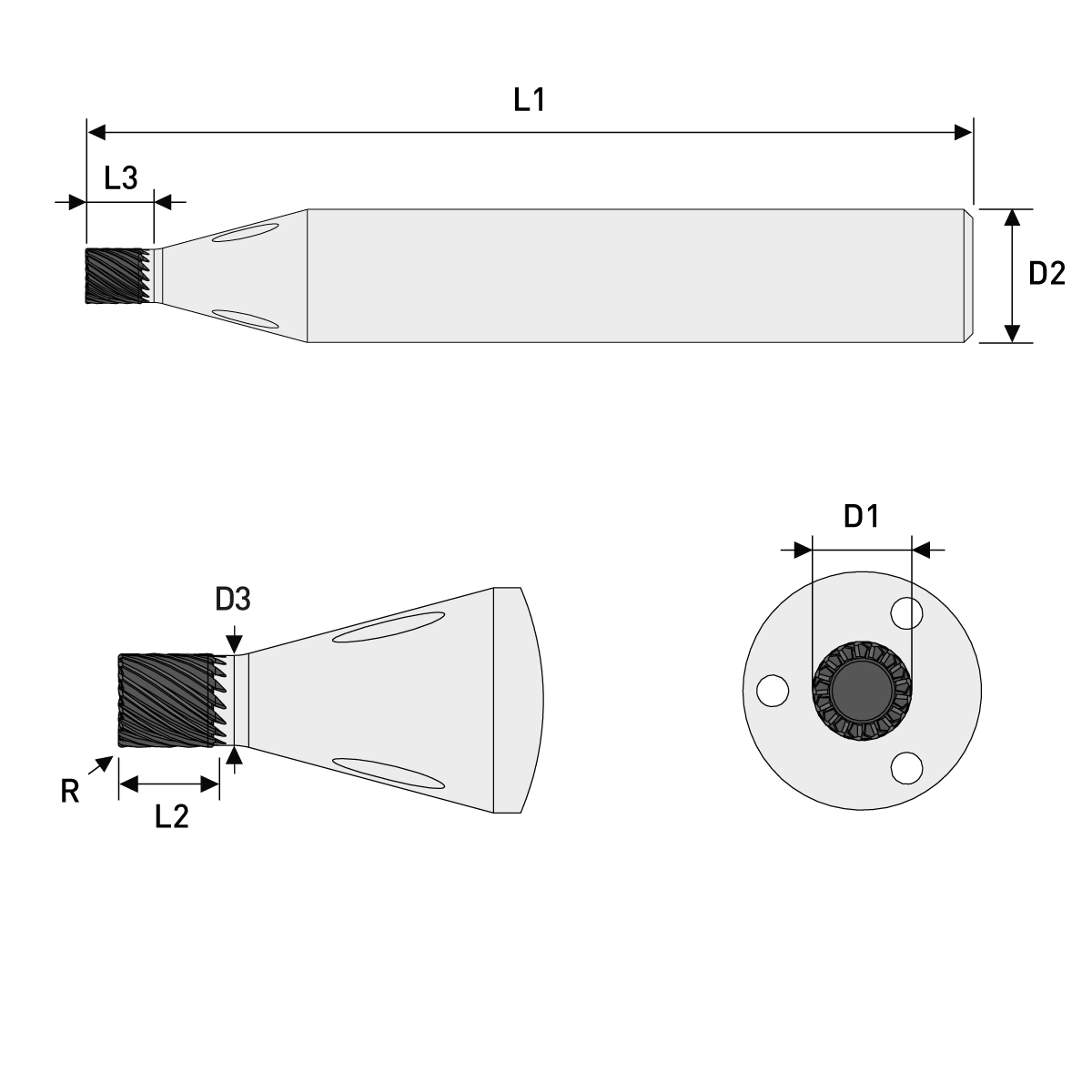 Solid Corner End Mill PCD Ø3,00 | DTS GmbH | DTS Diamond Tooling Systems